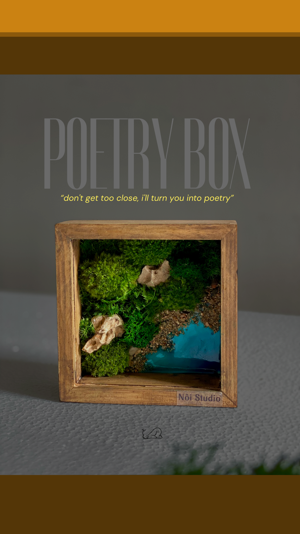 Poetry Box – A Palm-Sized World of Moss, Stone, and Poetry – Noi Studio